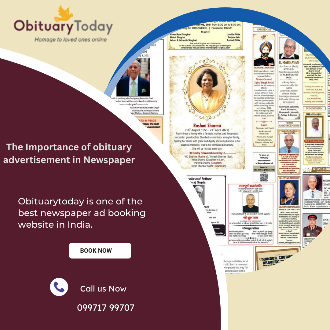 The Importance of obituary advertisement in Newspaper – Instant ...